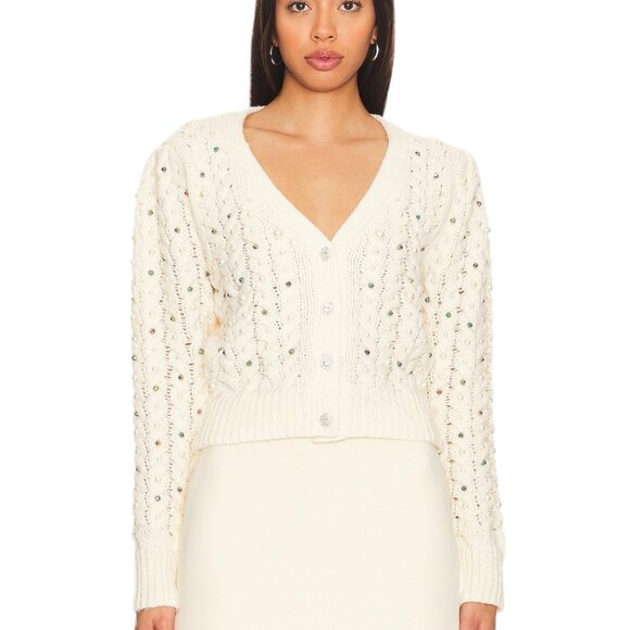 Astr | Sweaters | Nwt Astr The Label Mien Embellished Cable Knit ...